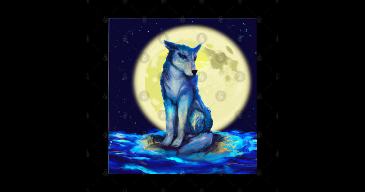 Wolf moon - Wolf Moon - Sticker | TeePublic