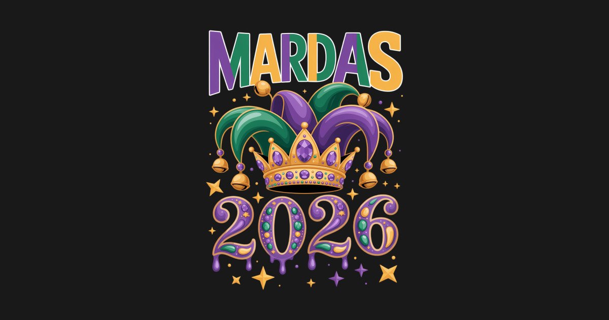 Mardi Gras 2026 Jester - Mardi Gras 2026 Jester - T-Shirt | TeePublic