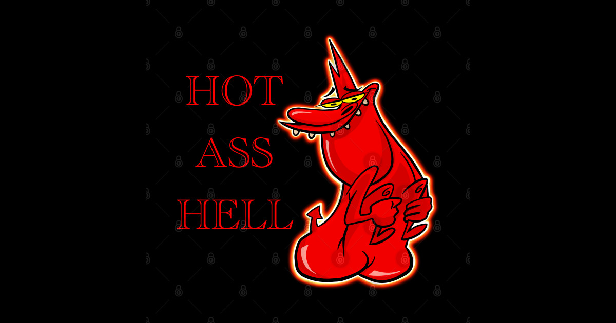 Hot Ass Hell - Cow And Chicken - Sticker | TeePublic