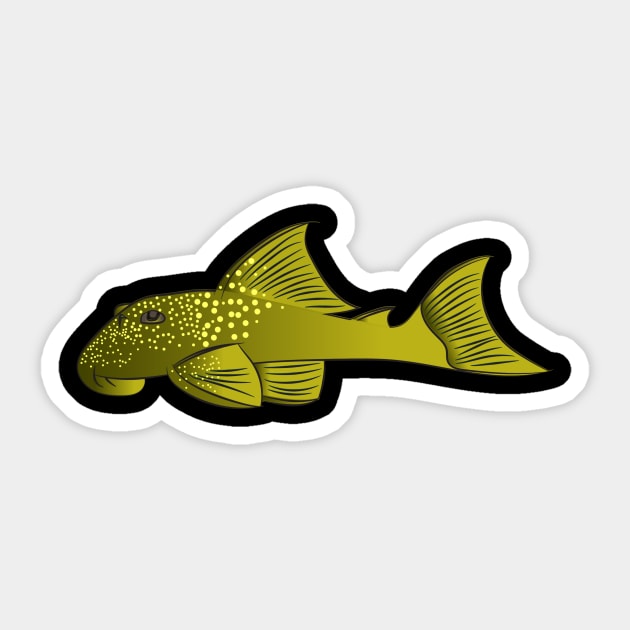 Green Phantom Pleco - Green Phantom Pleco - Sticker | TeePublic