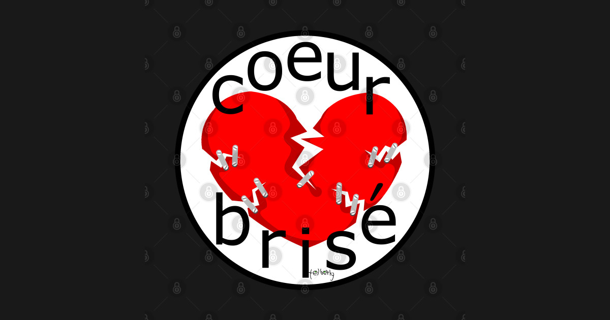 coeur brise logo - Logo - T-Shirt | TeePublic