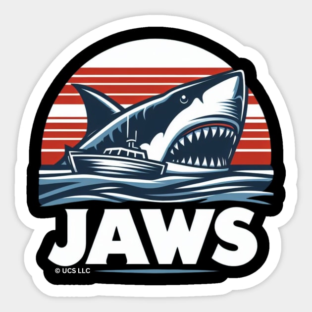Jaws Logo - Jaws - Sticker | TeePublic