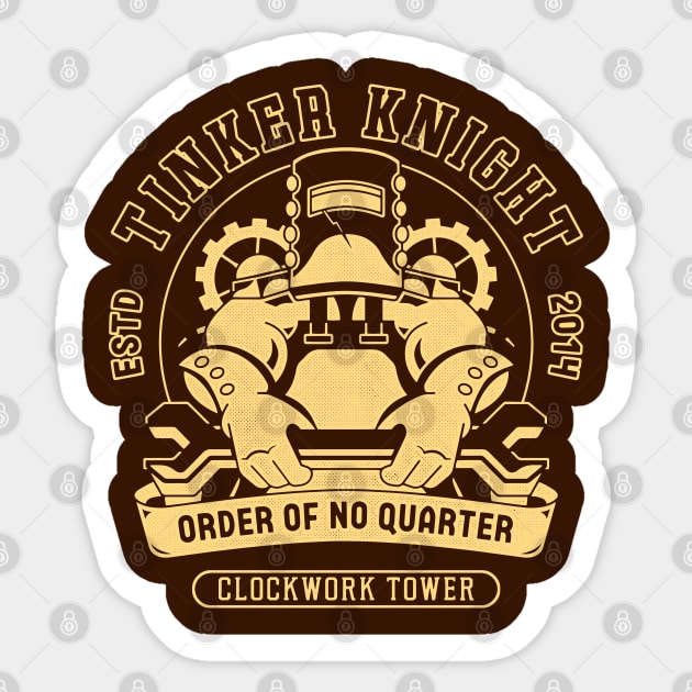 Tinker Knight Crest - Shovel Knight - Sticker | TeePublic