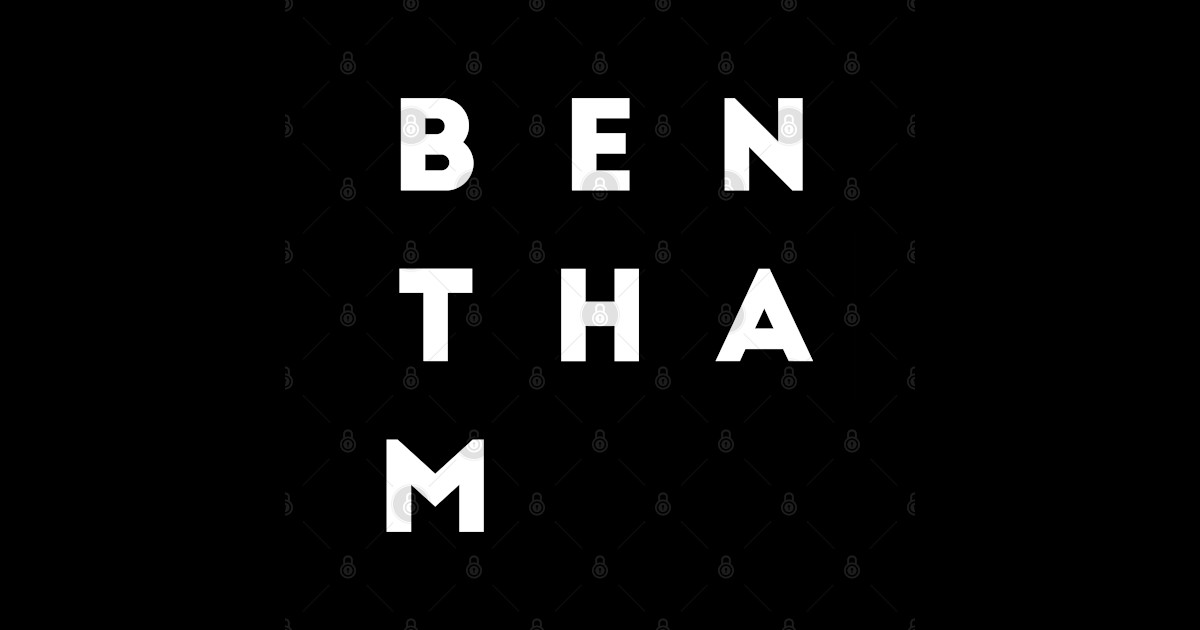 Bentham | Black and white square and letters - Bentham - Posters and ...