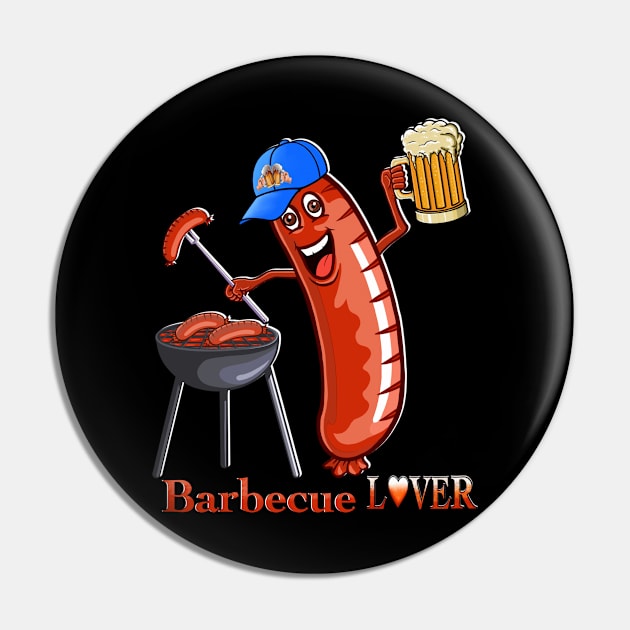 Grill master Barbecue - Grill Master Barbecue - Pin | TeePublic