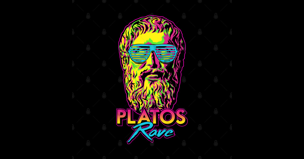 Plato's Rave - Plato - Sticker | TeePublic