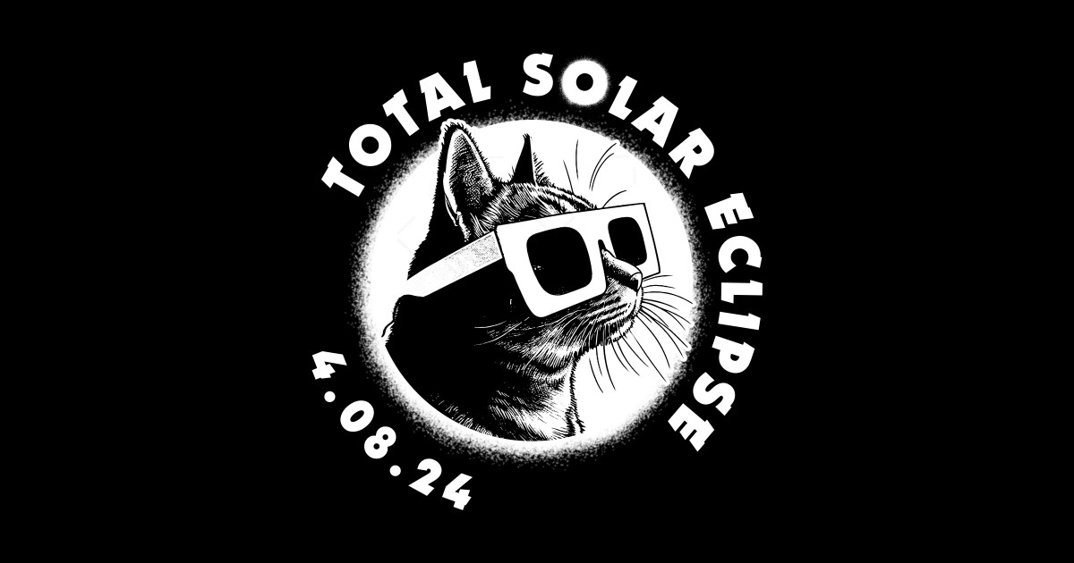 April 8 2024 Total Solar Eclipse cat - Cat - Hat | TeePublic