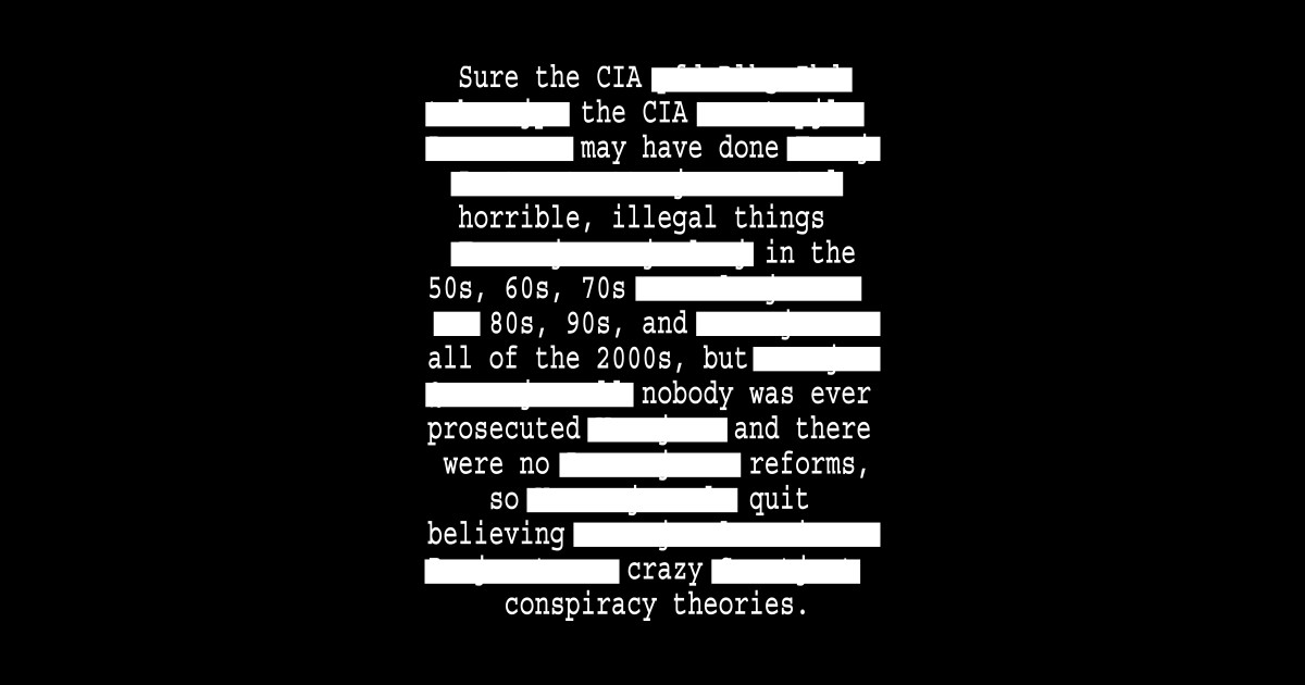 CIA redacted - Cia - Sticker | TeePublic