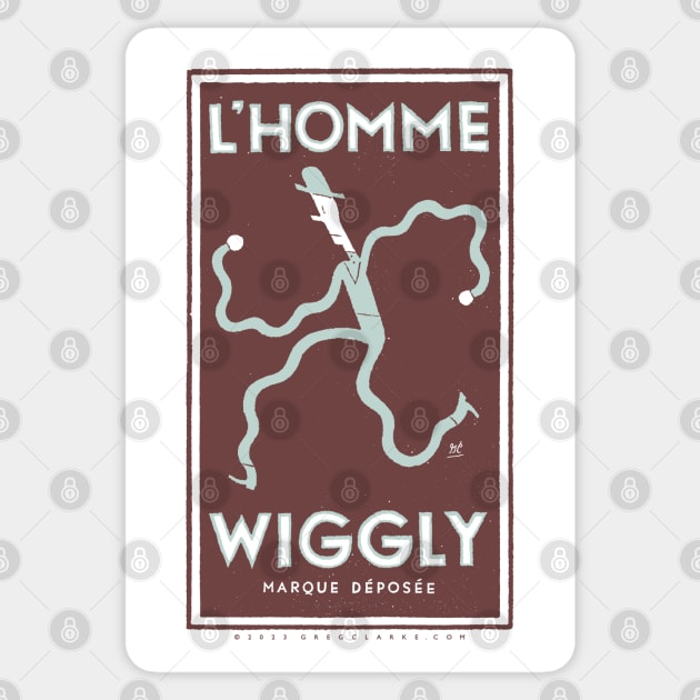 L'Homme Wiggly - Wiggly Man - Sticker | TeePublic