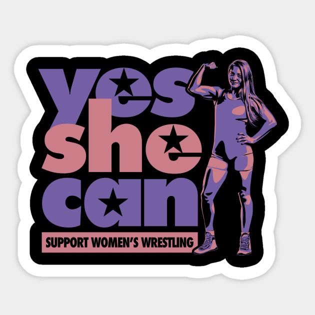 Yes she can! - Yes She Can - Sticker | TeePublic