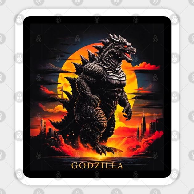 Godzilla minus one fanart shirt - Godzilla - Sticker | TeePublic