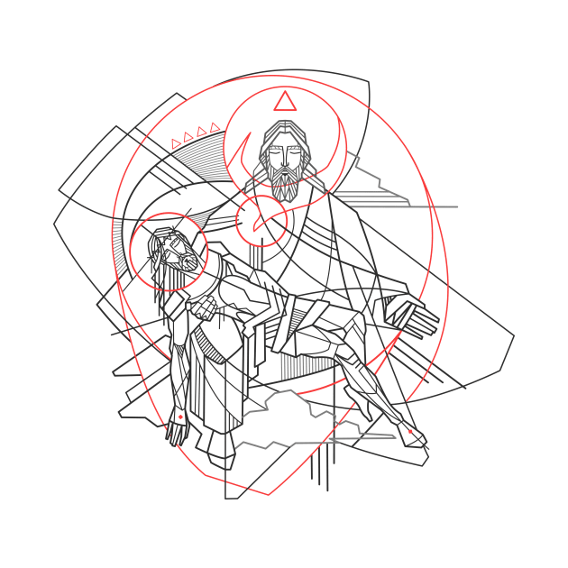Digital Illustration of the Holy Trinity - Illustration Drawing Ink ...