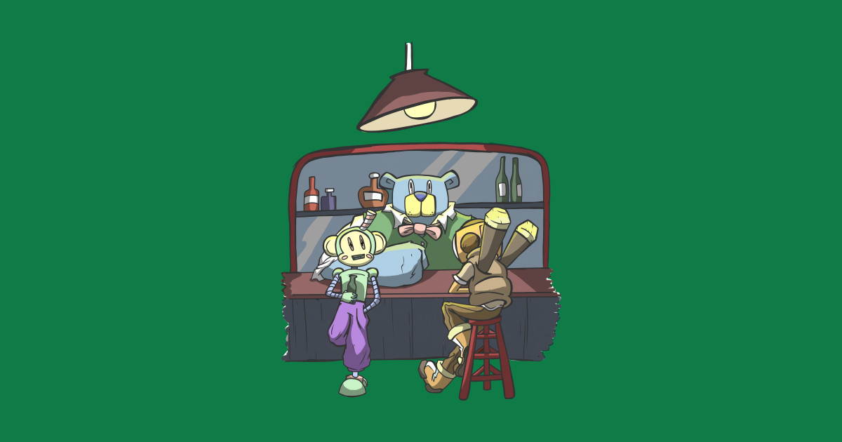Monkey - Bot At The Bar - Bar - T-Shirt | TeePublic