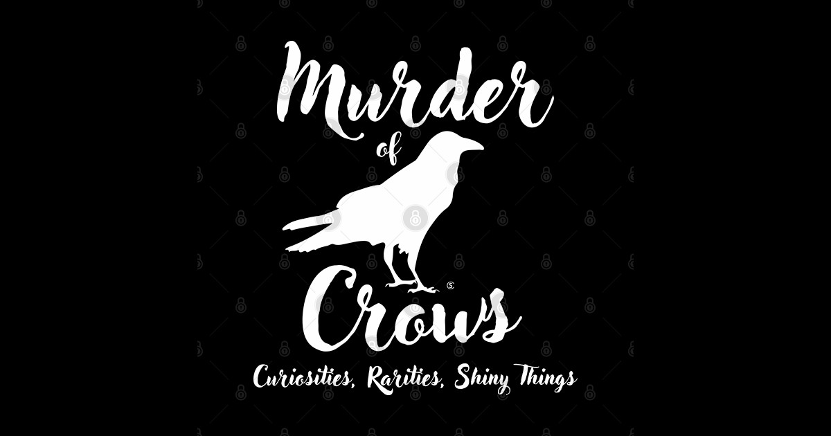 Murder of Crows (white) - Crow - Sticker | TeePublic