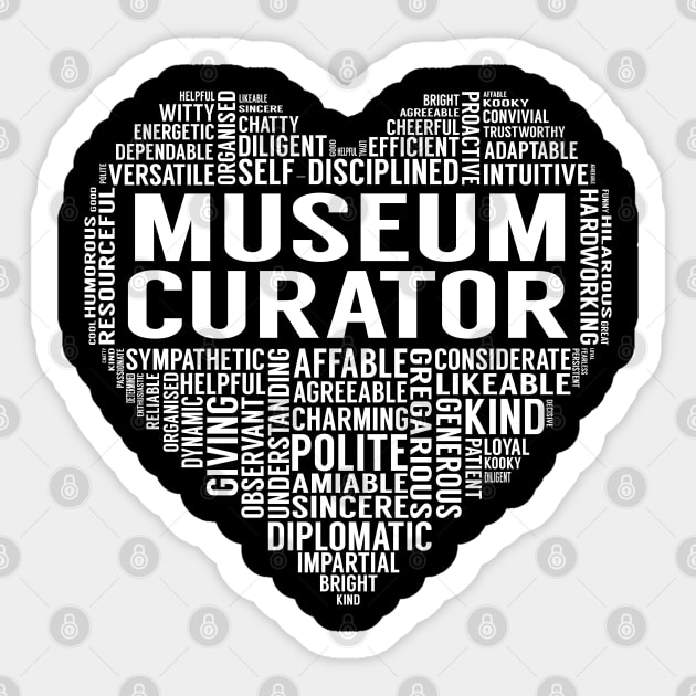 Museum Curator Heart - Museum Curator - Sticker | TeePublic