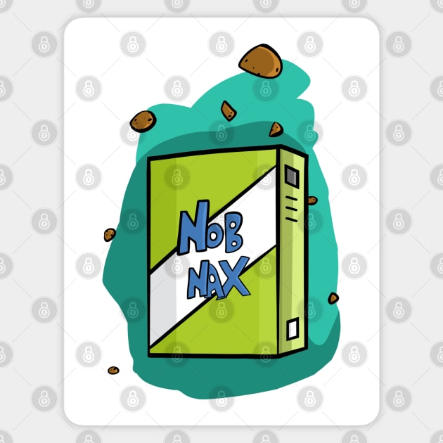 Nob Nax - comics snacks (background) - Snack - Sticker | TeePublic