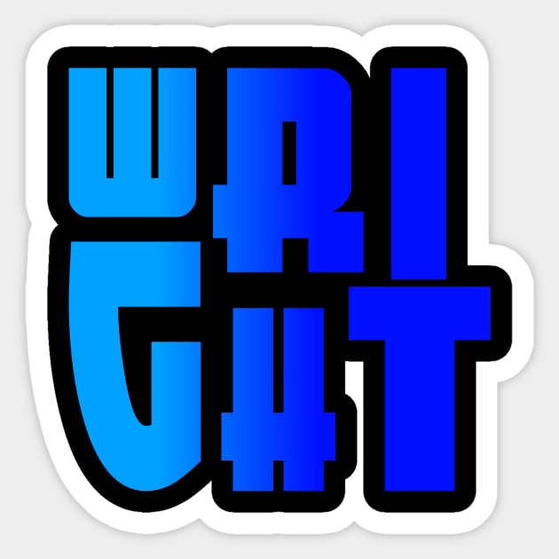 Wright, name, typography - Wright - Sticker | TeePublic