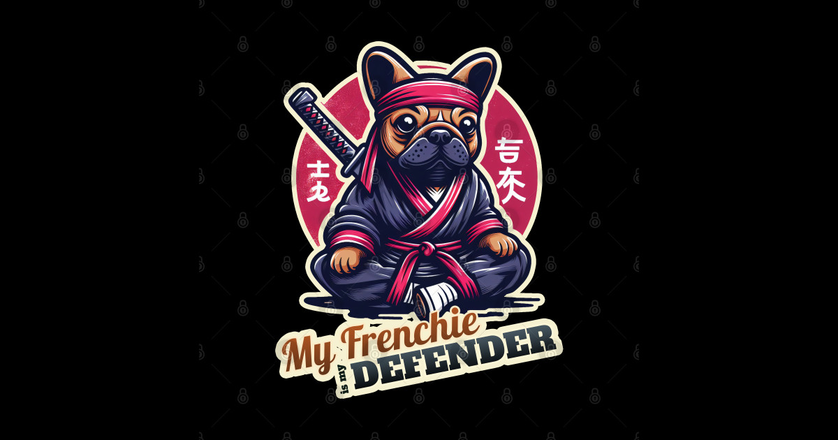 Ninja french bulldog - French Bulldog - Sticker | TeePublic