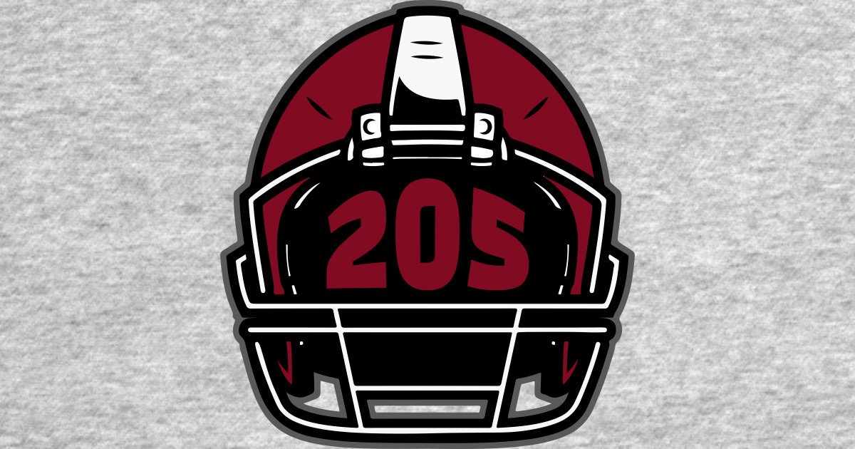 Retro Football Helmet 205 Area Code Tuscaloosa Alabama Football ...