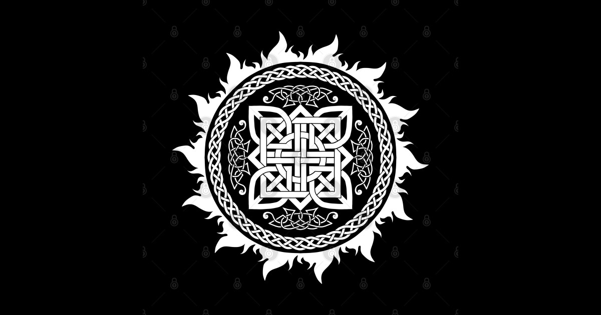Fire and Hope - White - Celtic Knot - Sticker | TeePublic
