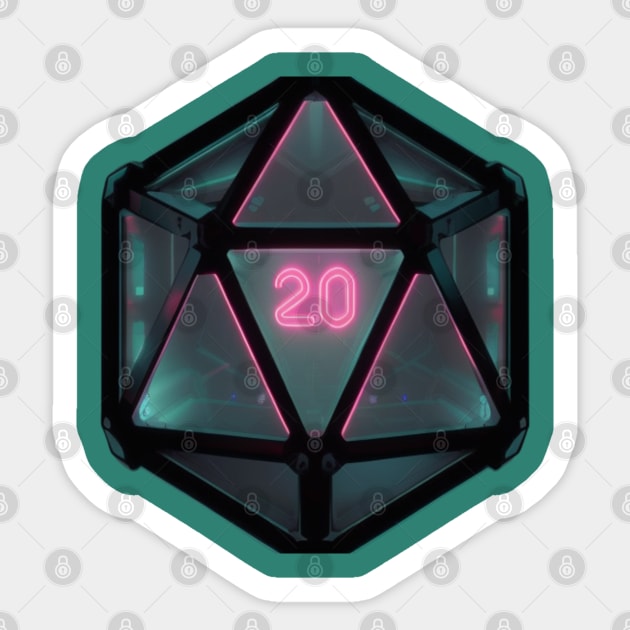 Sci-Fi D20 Style 1 - D20 Dice - Sticker | TeePublic