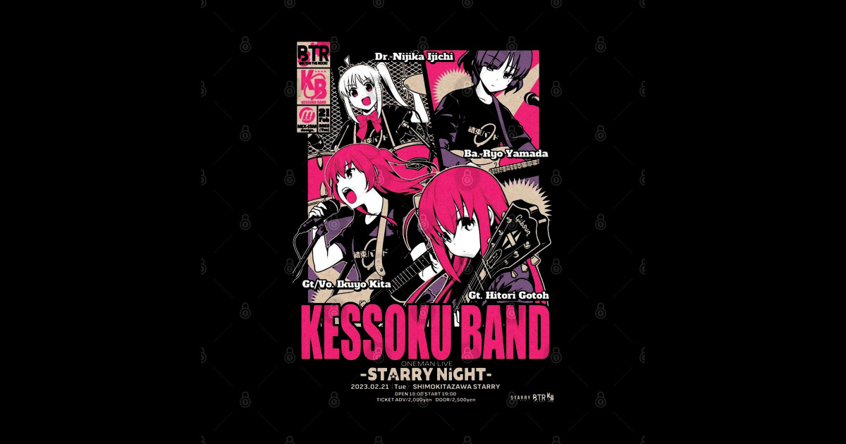 BOCCHI THE ROCK! - Kessoku Band - Bocchi The Rock - Sticker | TeePublic