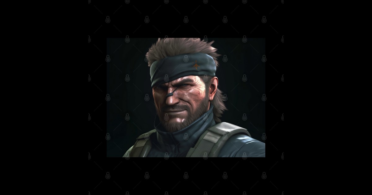 Solid Snake Looking At The Camera - Solid Snake - Sticker | TeePublic