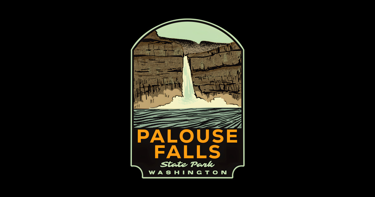 Palouse Falls State Park WA - Palouse Falls - Sticker | TeePublic
