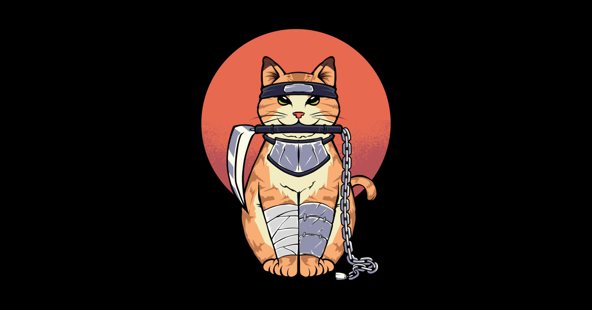 Ninja cat - Cat - Sticker | TeePublic
