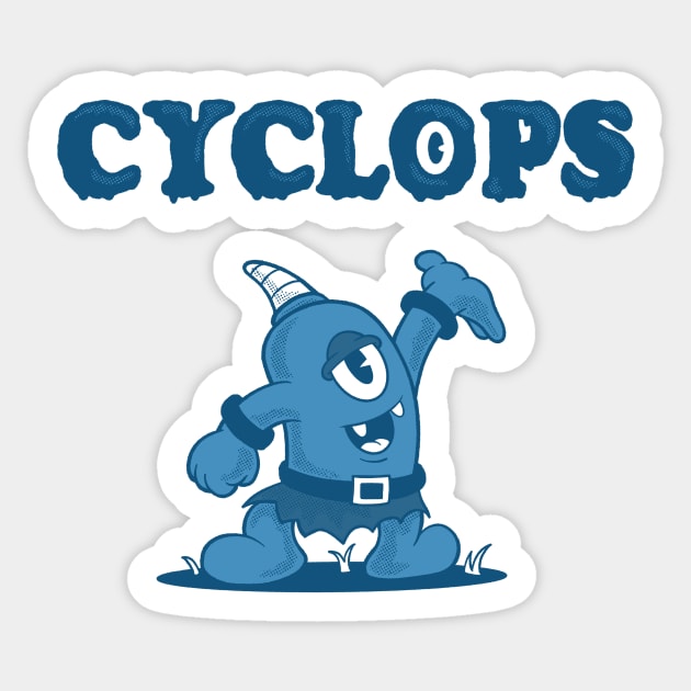 Cyclops Cartoon - Cyclops - Sticker | TeePublic