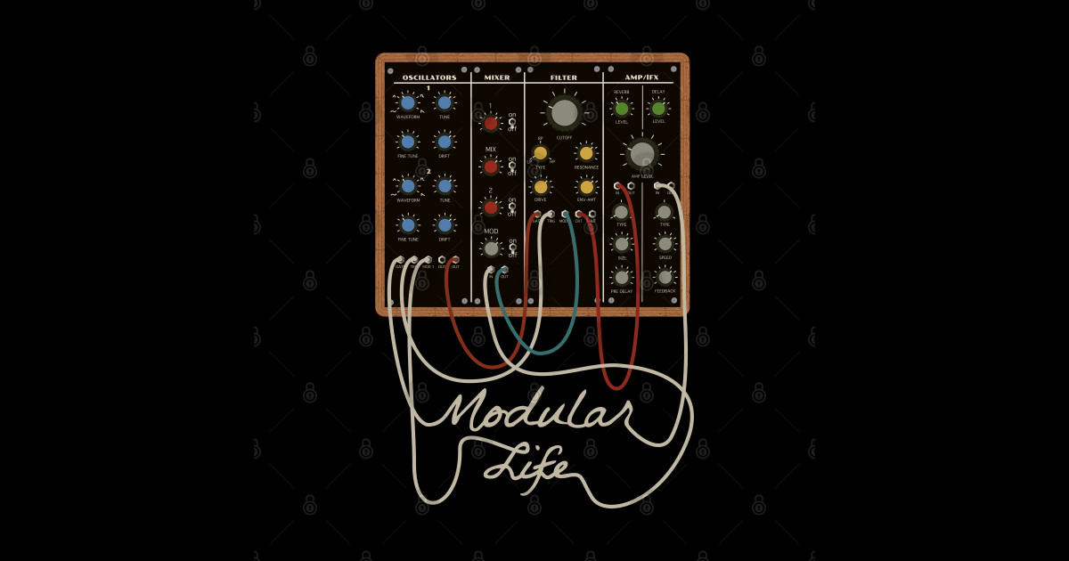 Modular Synthesizer - Modular Synthesizer - Sticker | TeePublic