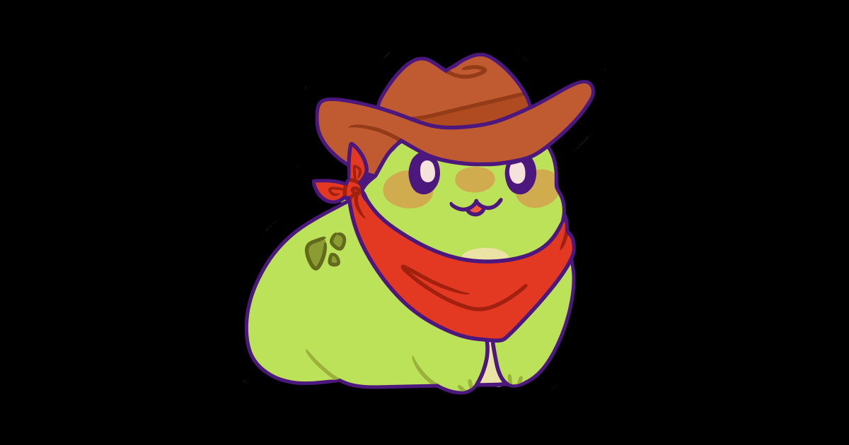 Cowboy Frog - Cowboy Frog - Sticker | TeePublic