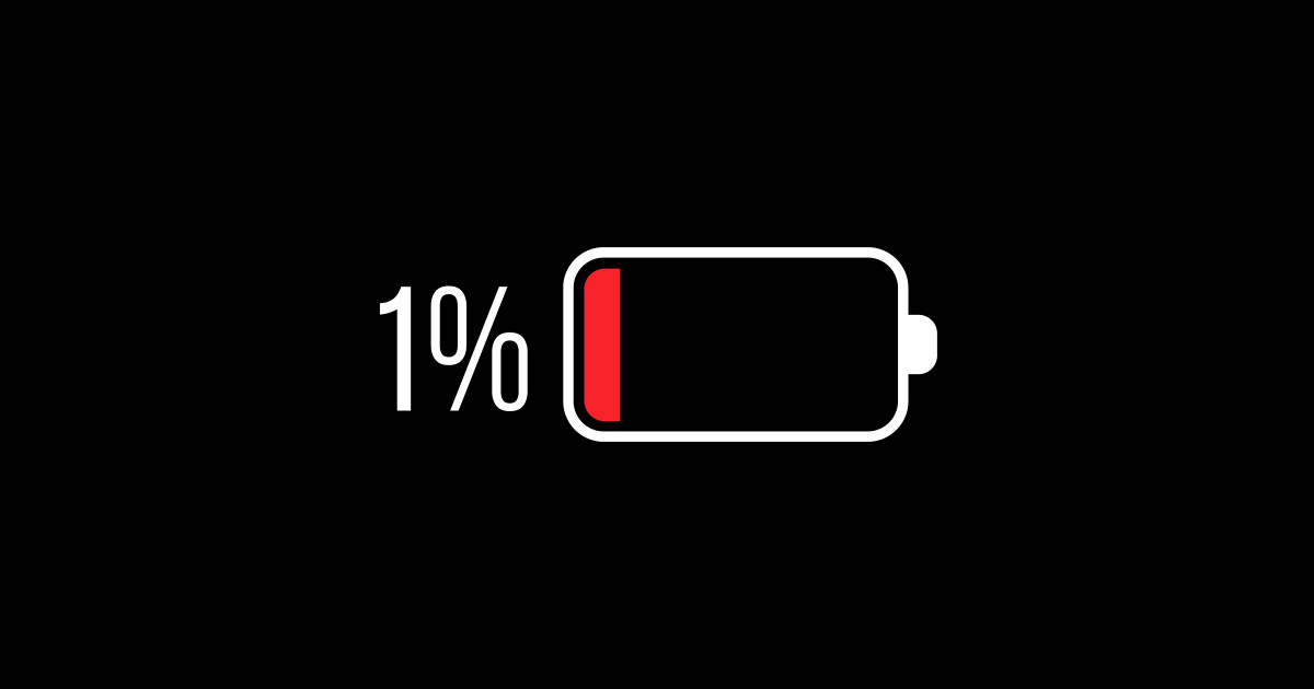 1 Percent Battery - Battery - Sticker | TeePublic