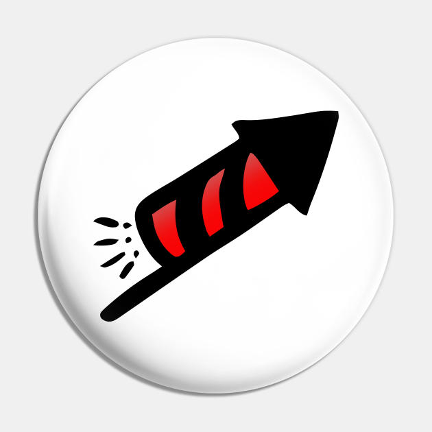 Firework Arrow Doodle Art - Firework - Pin | TeePublic