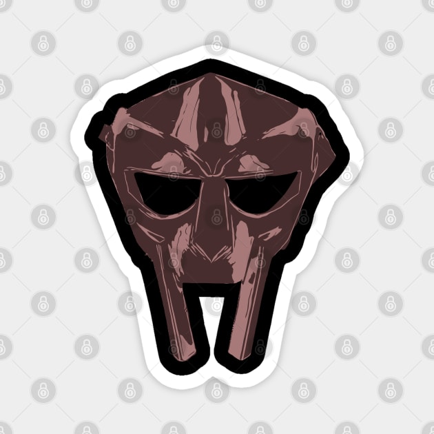 MF doom mask brown vintage, rapper - Mf Doom - Magnet | TeePublic