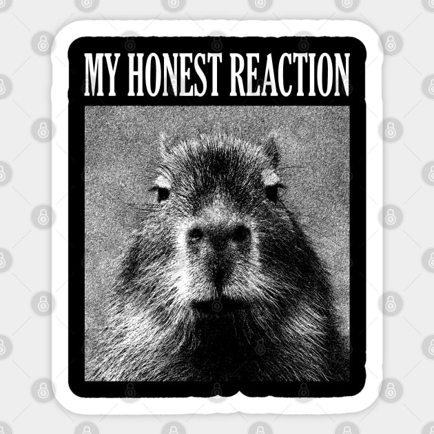 My Honest Reaction Capybara - My Honest Reaction - Sticker | TeePublic