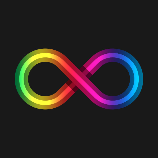 Neurodiversity Rainbow Infinity Symbol - Neurodiversity - T-Shirt ...