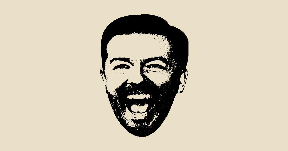 Ricky Gervais: Hilarious British Comedian Artwork for Comedy Fans ...