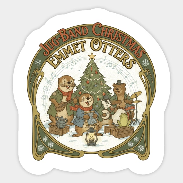 Emmet Otters // Jug Band Christmas // 1977 - Cristmas - Sticker | TeePublic