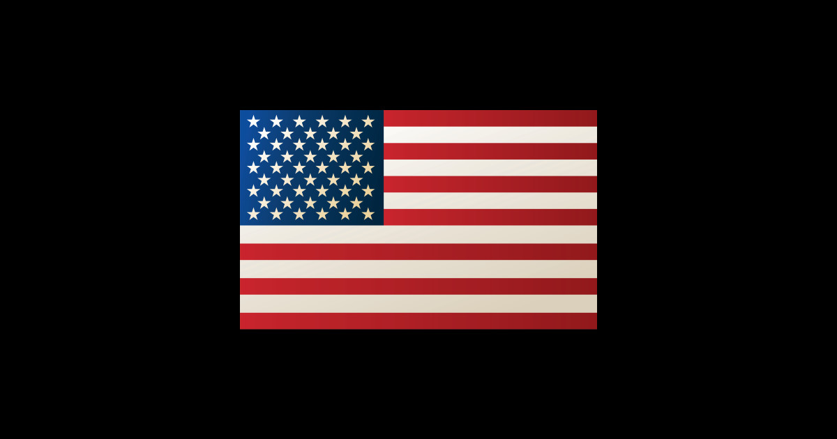American Flag Horizontal - America - Sticker | TeePublic