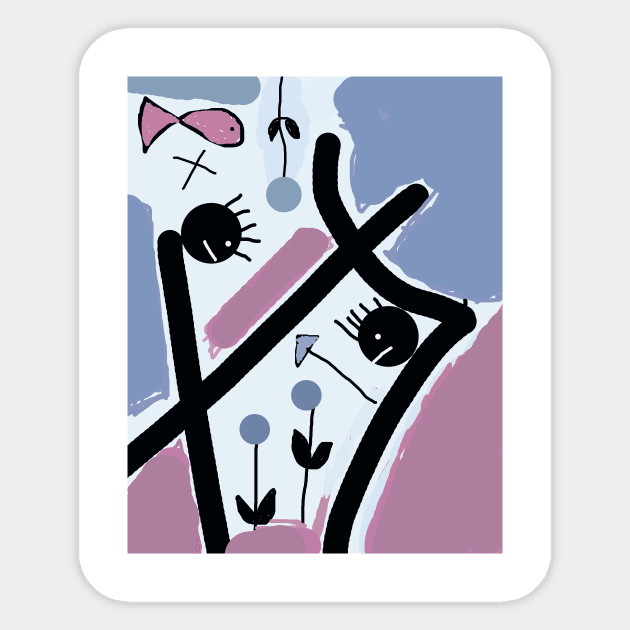 Kids and Color Stick Figure - Stick Figure - Sticker | TeePublic