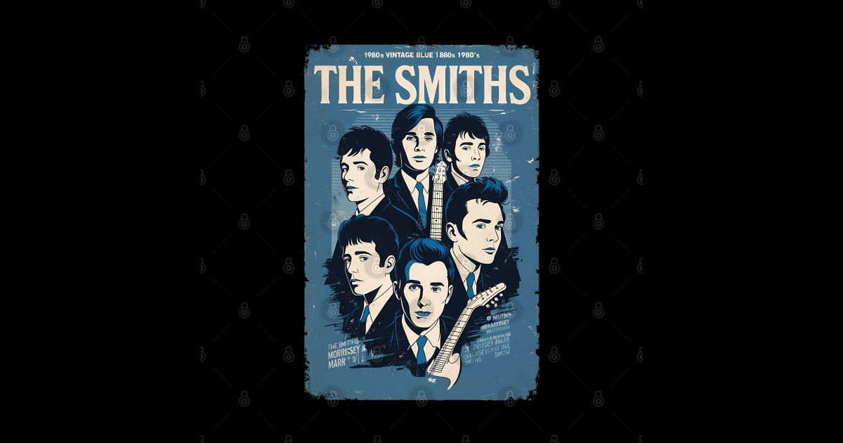 The Smiths - Blue Vintage Color - The Smiths Music - Sticker | TeePublic