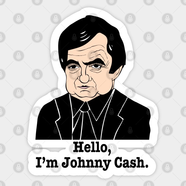 JOHNNY CASH FAN ART!! - Johnny Cash Country Music - Sticker | TeePublic