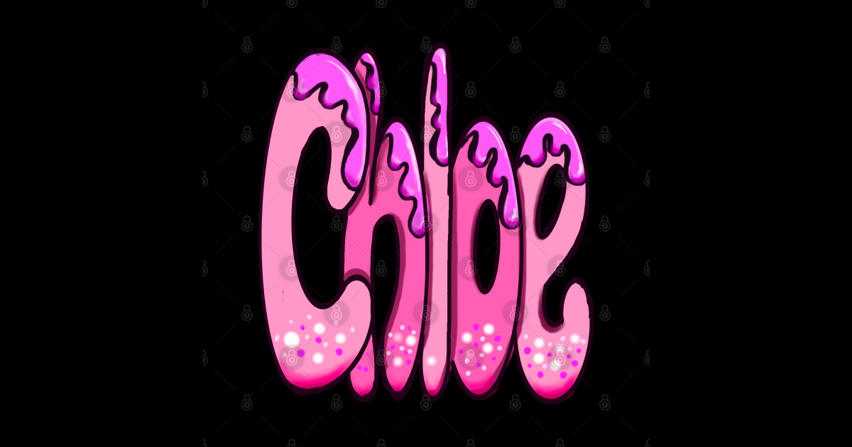 Chloe first name Graffiti style Pink Letters customised personalised ...