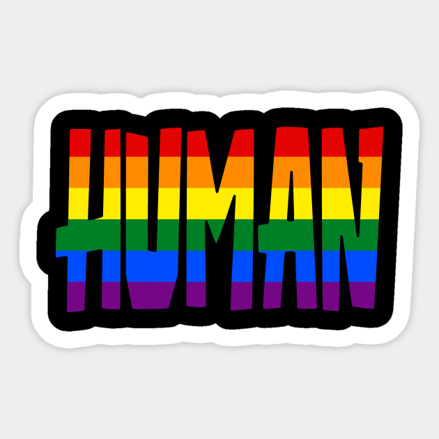 Human Pride Flag - Pride Flag - Sticker | TeePublic