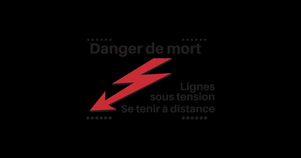 Danger de mort / Danger of death Warning Sign - Warning Sign - Sticker ...