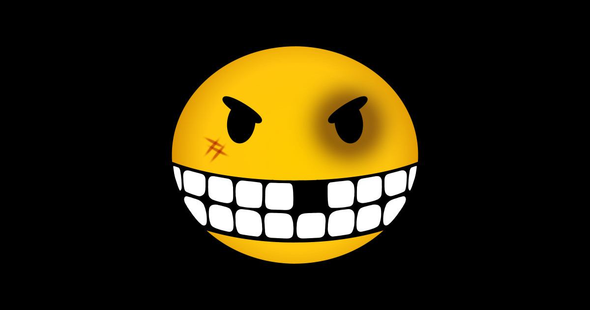 Fight Club Smiley - Rawsunart - Sticker | TeePublic