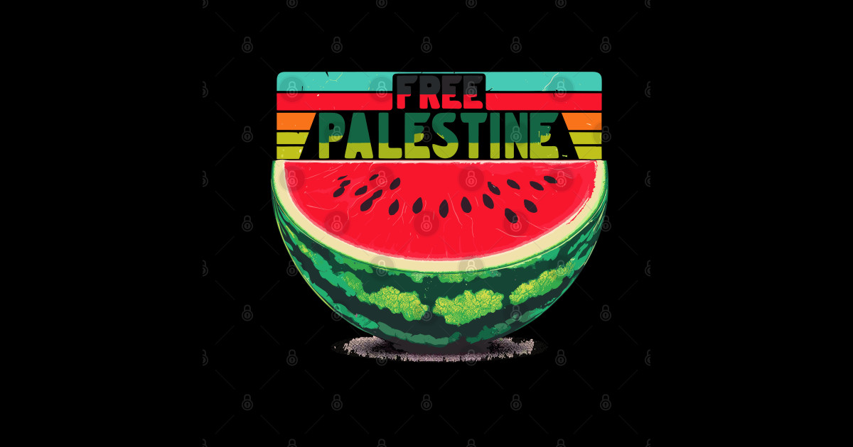 Free Palestine Watermelon - Free Palestine - Sticker | TeePublic