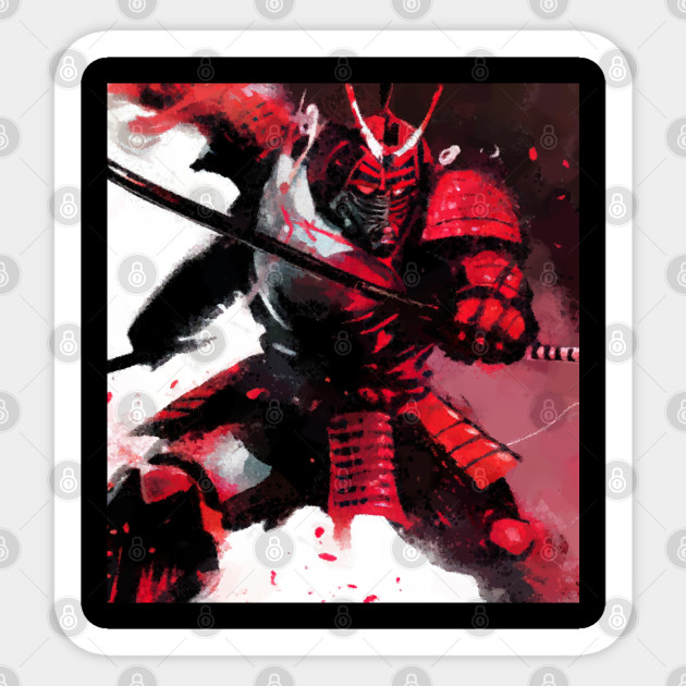 Red samurai - Samurai Warriors - Sticker | TeePublic