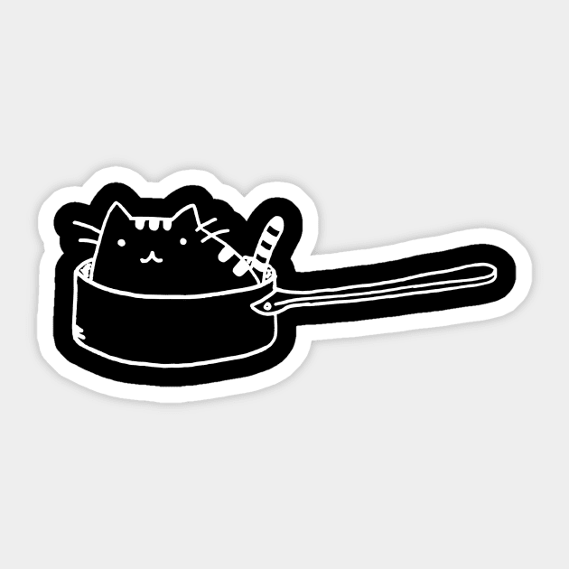 Cat In A Pan - Cat Livers - Sticker | TeePublic